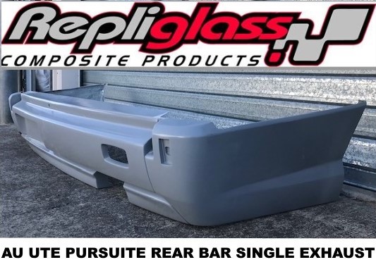FORD FALCON AU UTE 250 PURSUIT REAR BUMPER BAR SINGLE EXHAUST ...