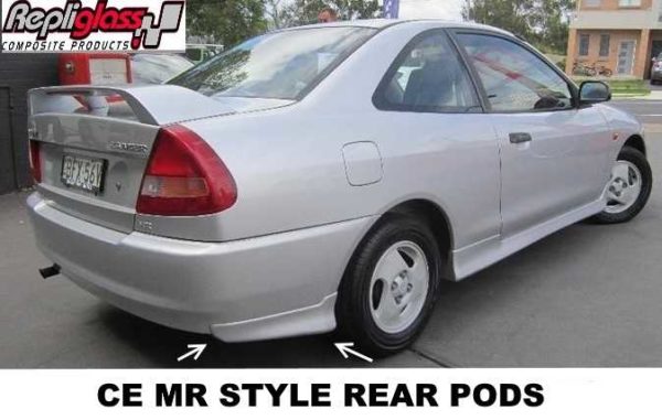 MITSUBISHI LANCER CE SEDAN EVO 5 EVO 6 REAR BUMPER BAR ADD ON SKIRT ...