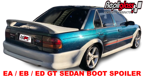 FORD FALCON EA EB ED GT SEDAN REAR BOOT SPOILER WING WITH BRAKE LIGHT ...