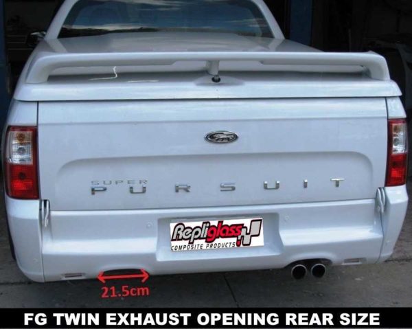FORD FALCON FGX and FG UTE TWIN QUAD DUEL EXHAUST REAR BUMPER BAR ...