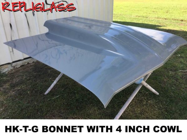 HOLDEN HK / HT / HG 4 ICH REVERSE COWL HINGED BONNET FIBREGLASS WITH ...
