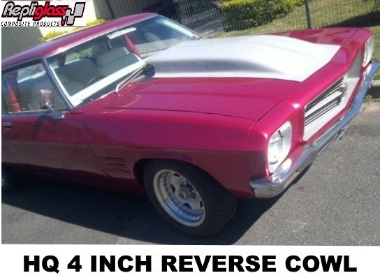 HOLDEN HQ 4 INCH REVERSE COWL BONNET SCOOP EXACT SHAPE OF THE BONNET ...