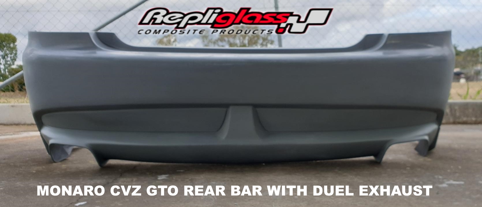 HOLDEN MONARO REAR BUMPER BAR WITH DUAL TWIN EXHAUSTS TO SUIT CV8 Z 2 ...