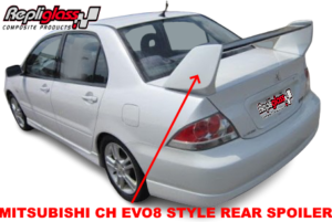 MITSUBISHI LANCER CE MR STYLE BOOT SPOILER WING WITH BRAKE LIGHT TO ...