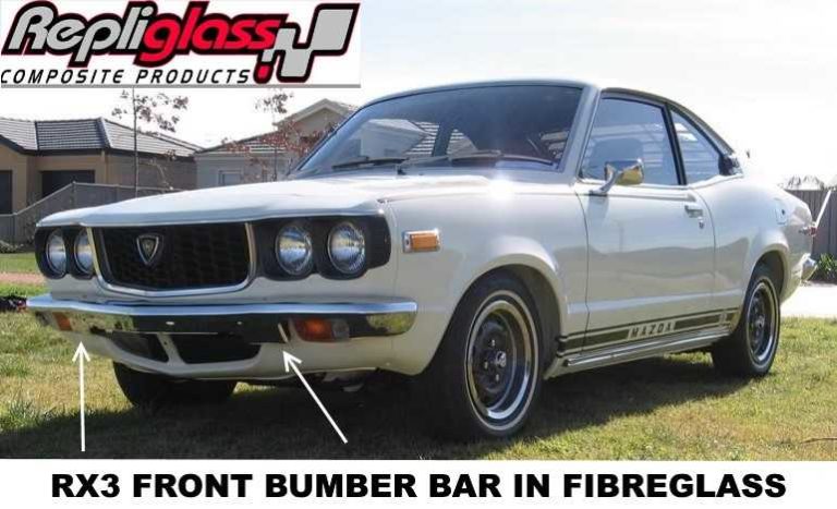 MAZDA RX7 ROTARY SERIES 1 / 2 and 3 FULL FRONT FIBREGLASS BUMPER BAR ...