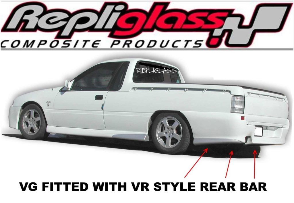 HOLDEN COMMODORE UTE VG to VS REAR SPORTS BUMPER BAR – Repliglass Pty Ltd