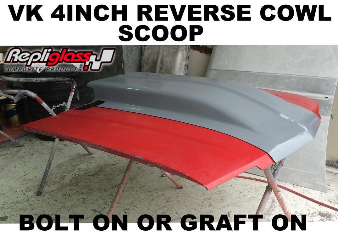 HOLDEN COMMODORE VK and VH 4 INCH REVERSE COWL BONNET HOOD SCOOP ONLY ...