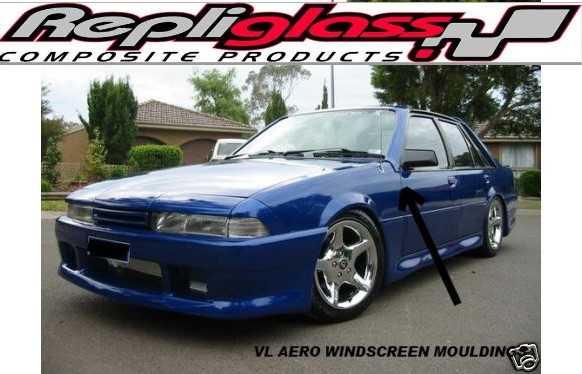 HOLDEN COMMODORE VL AERO WINDSCREEN PILLAR MOULDS (pair) FIBREGLASS ...