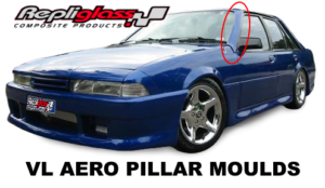 HOLDEN COMMODORE VL AERO WINDSCREEN PILLAR MOULDS (pair) FIBREGLASS ...