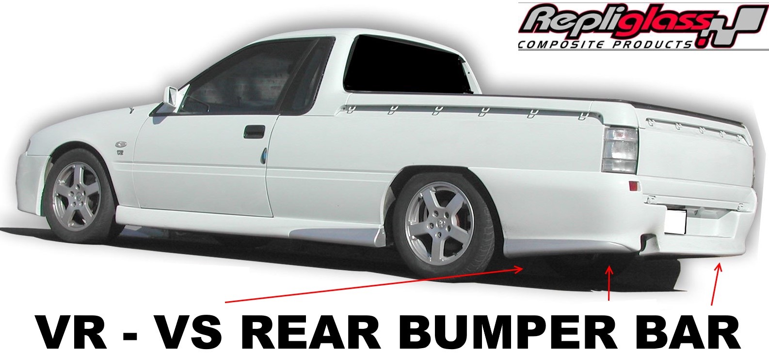 HOLDEN COMMODORE VR / VS UTE REAR BUMPER BAR IN CLUBSPORT STYLE WILL ...