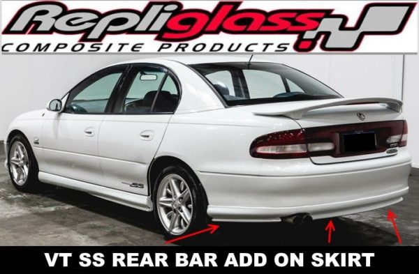 HOLDEN COMMODORE VT SS SEDAN REAR BUMPER BAR ADD ON SPOILER LIP SKIRT ...