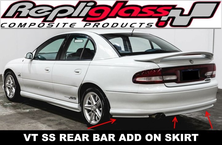 HOLDEN COMMODORE VT SS SEDAN REAR BUMPER BAR ADD ON SPOILER LIP SKIRT ...