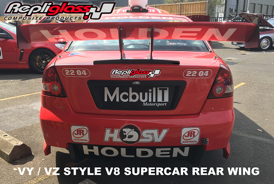 VY V8 SUPERCAR REAR RACE WING SPOILER — Repliglass Pty Ltd