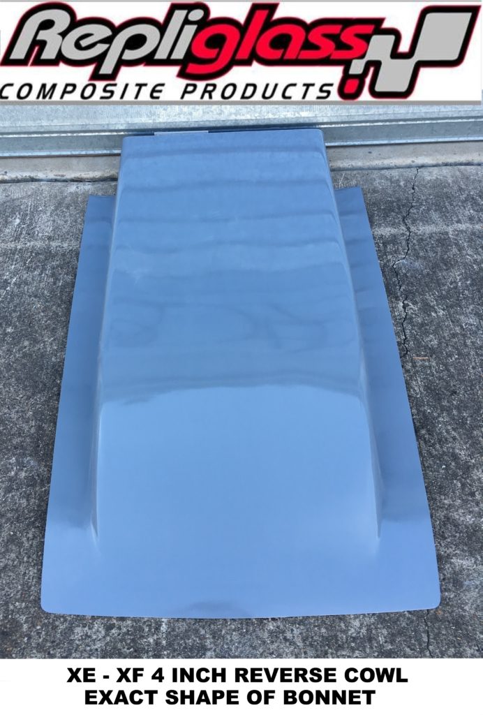 FORD FALCON XE / XF 4 INCH SMOOTH REVERSE COWL BONNET SCOOP EXACT SHAPE ...
