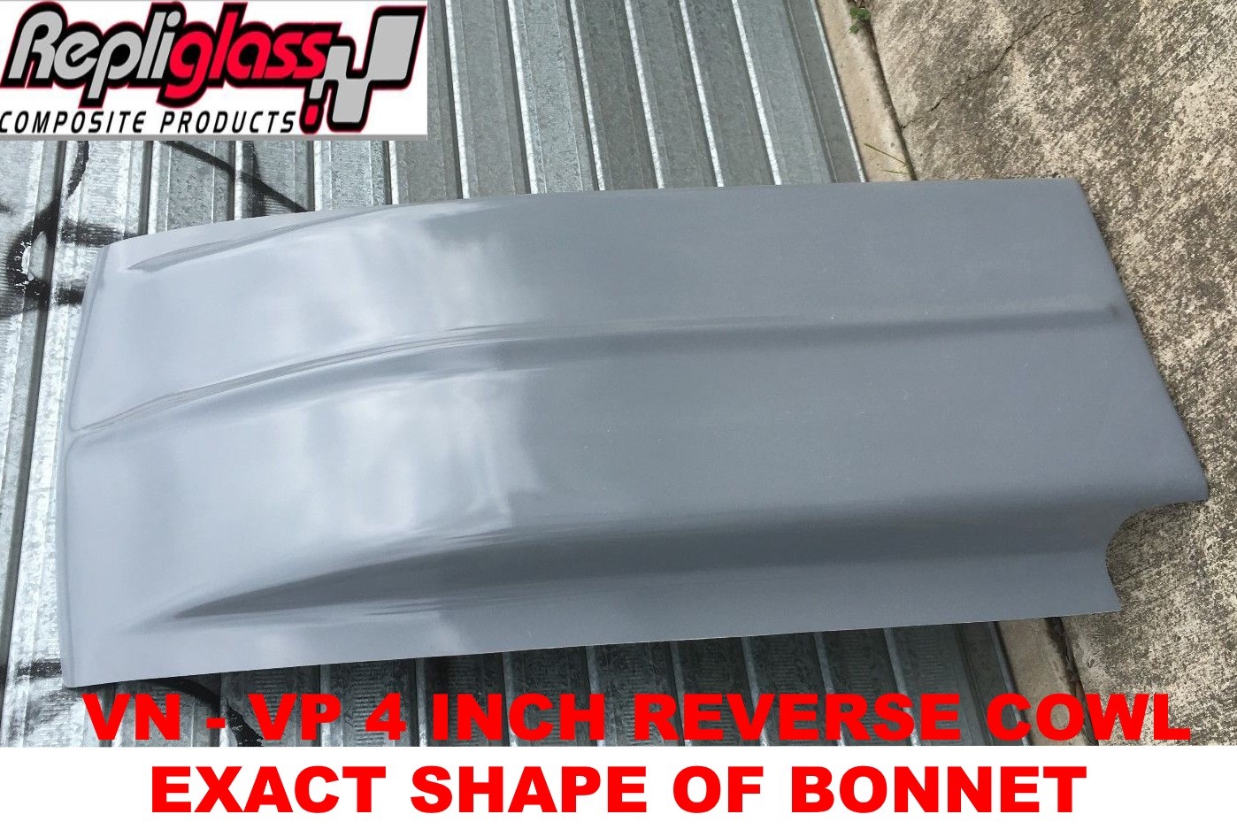 HOLDEN COMMODORE VN / VP 4 INCH REVERSE COWL BONNET HOOD SCOOP ONLY ...