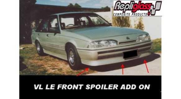 HOLDEN COMMODORE VL LE FRONT BUMPER BAR SPOILER LIP ADD ON FIBREGLASS ...