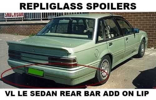 HOLDEN COMMODORE VL LE REAR BUMPER BAR SKIRT LIP SPOILER FIBREGLASS ...
