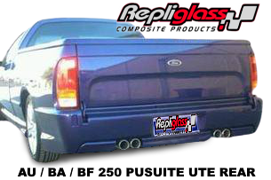 FORD FALCON AU UTE 250 PURSUIT REAR BUMPER BAR TWIN EXHAUST ...