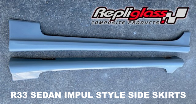 NISSAN SKYLINE R33 SEDAN IMPUL STYLE SIDE SKIRTS FIBREGLASS ...