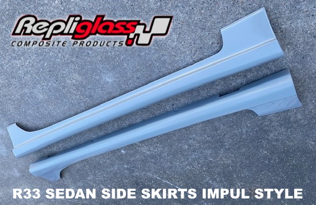 NISSAN SKYLINE R33 SEDAN IMPUL STYLE SIDE SKIRTS FIBREGLASS ...