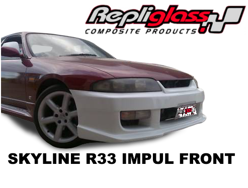 NISSAN SKYLINE R33 IMPUL FRONT BUMPER BAR SPOILER FIBREGLASS ...