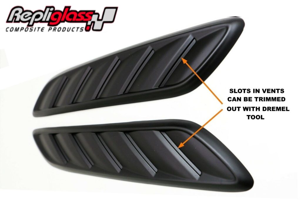 HOLDEN COMMODORE VF STYLE STICK ON BONNET VENTS (pair) – Repliglass Pty Ltd