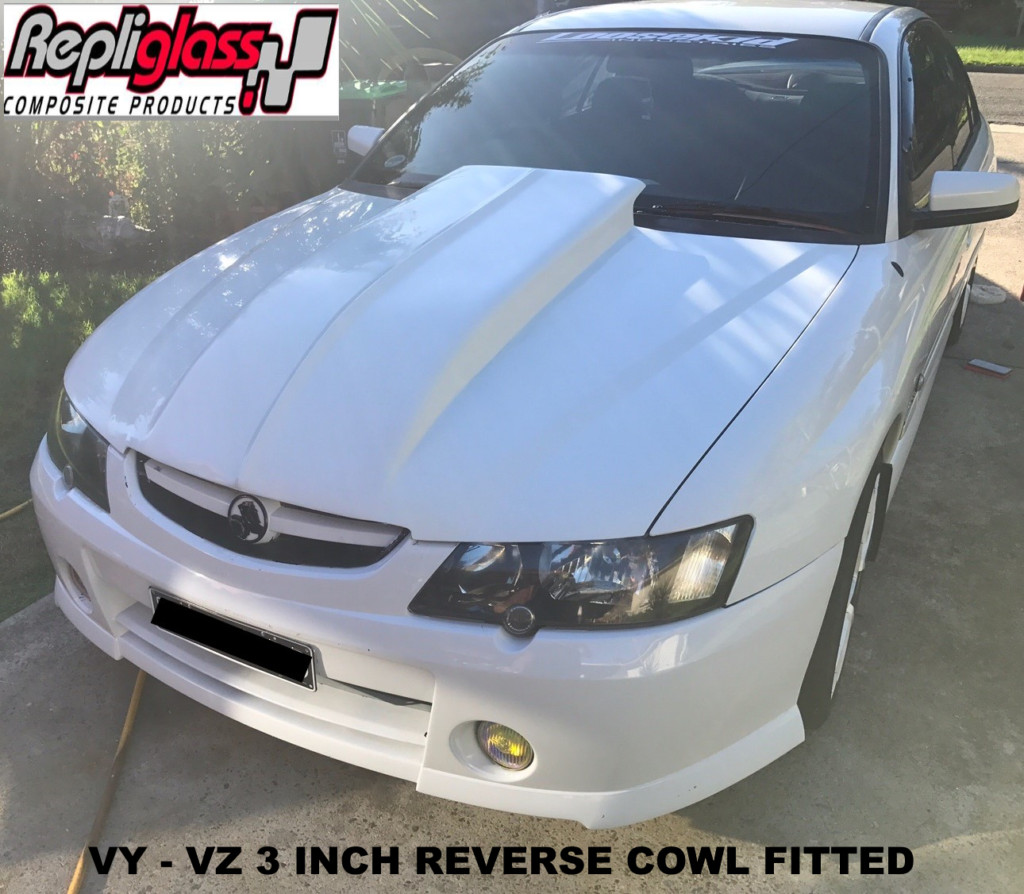 HOLDEN COMMODORE VZ / VY 3 INCH REVERSE COWL BONNET SCOOP EXACT SHAPE ...