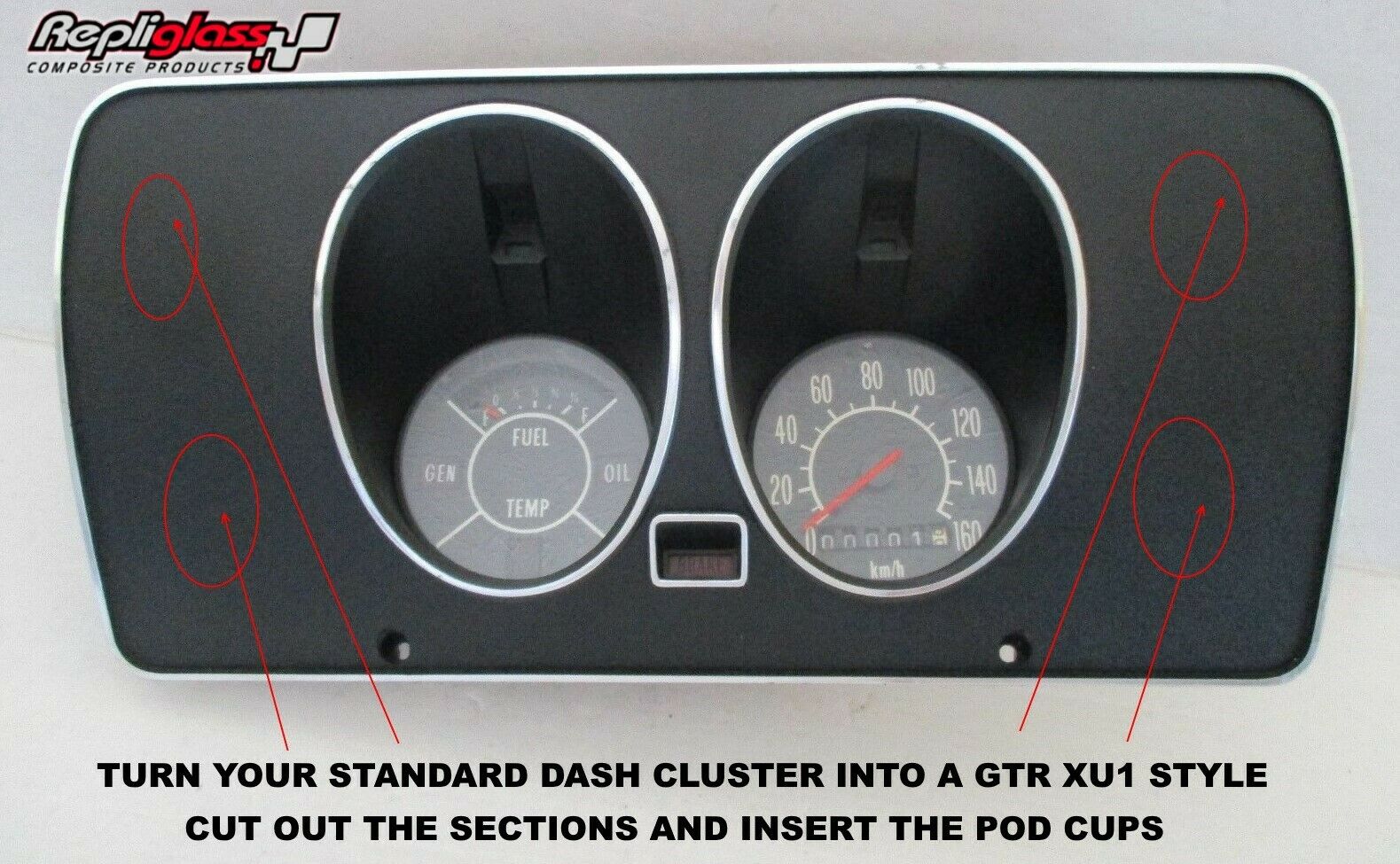 HOLDEN TORANA LC / LJ GTR GTR XU1 DASH POD INSERTS (convert your ...