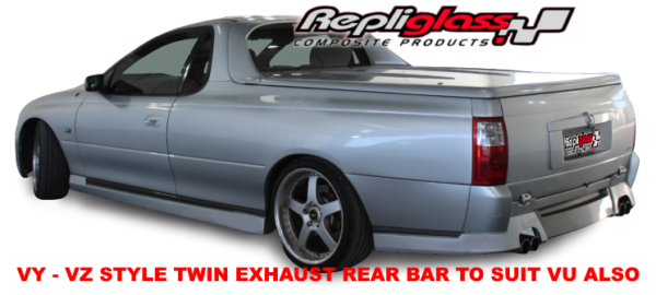 COMMODORE VU UTE REAR BUMPER BAR TWIN EXHAUST IN VY/VZ STYLE ...