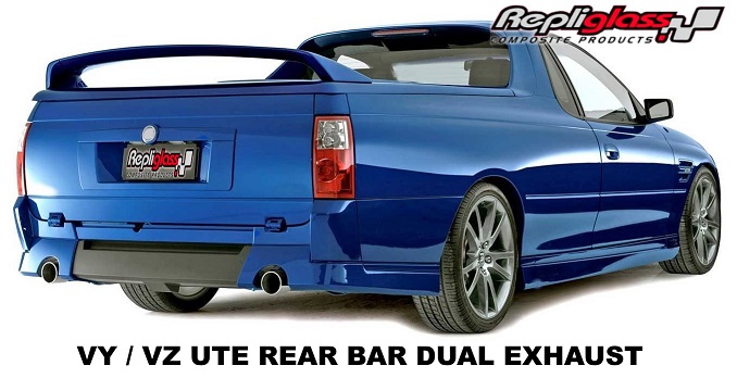 HOLDEN COMMODORE VZ and VY UTE REAR BUMPER BAR TWIN EXHAUST GENUINE ...