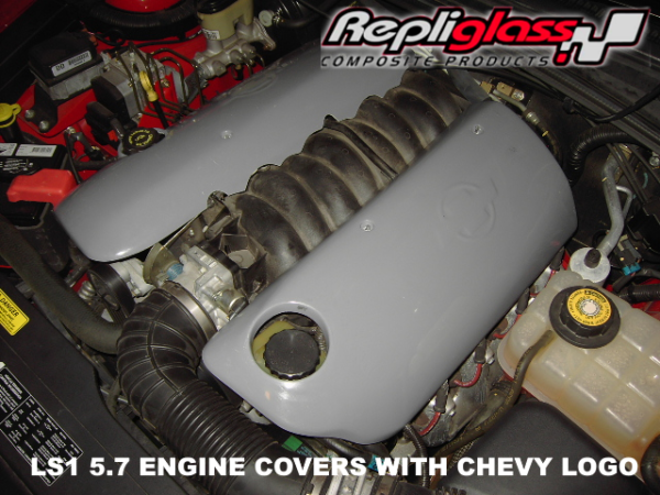 HOLDEN COMMODORE V8 LS1 5.7 LITRE CHEVY LOGO TWIN ENGINE COVERS ...
