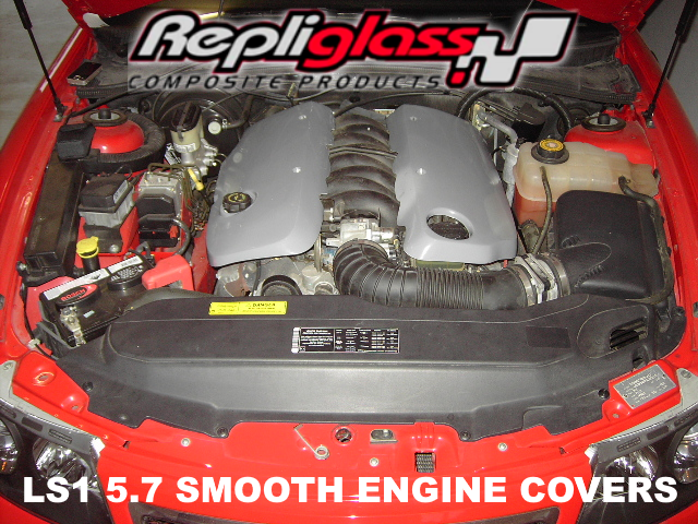 HOLDEN COMMODORE LS1 V8 5.7 LITRE SMOOTH PLAIN TWIN ENGINE COVERS ...