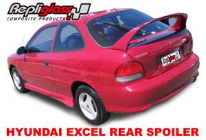 HYUNDAI EXCEL REAR HIGH BOOT SPOILER FIBREGLASS SUITABLE FOR X3 RACE ...