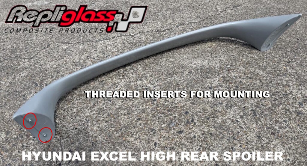 HYUNDAI EXCEL REAR HIGH BOOT SPOILER FIBREGLASS SUITABLE FOR X3 RACE ...