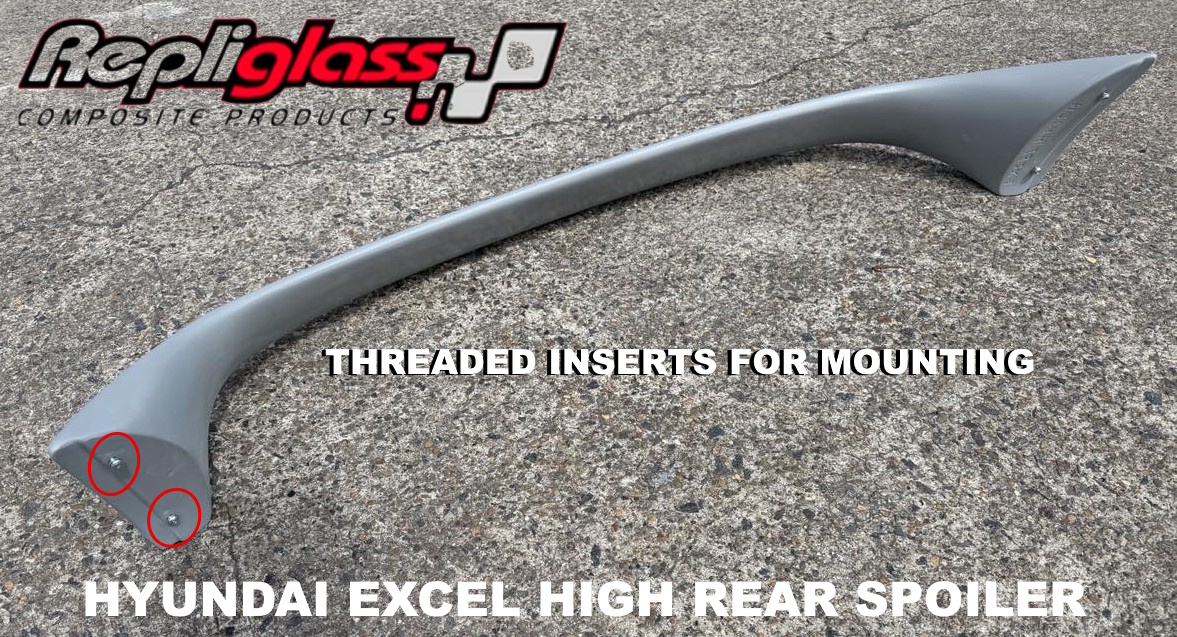 HYUNDAI EXCEL REAR HIGH BOOT SPOILER FIBREGLASS SUITABLE FOR X3 RACE ...