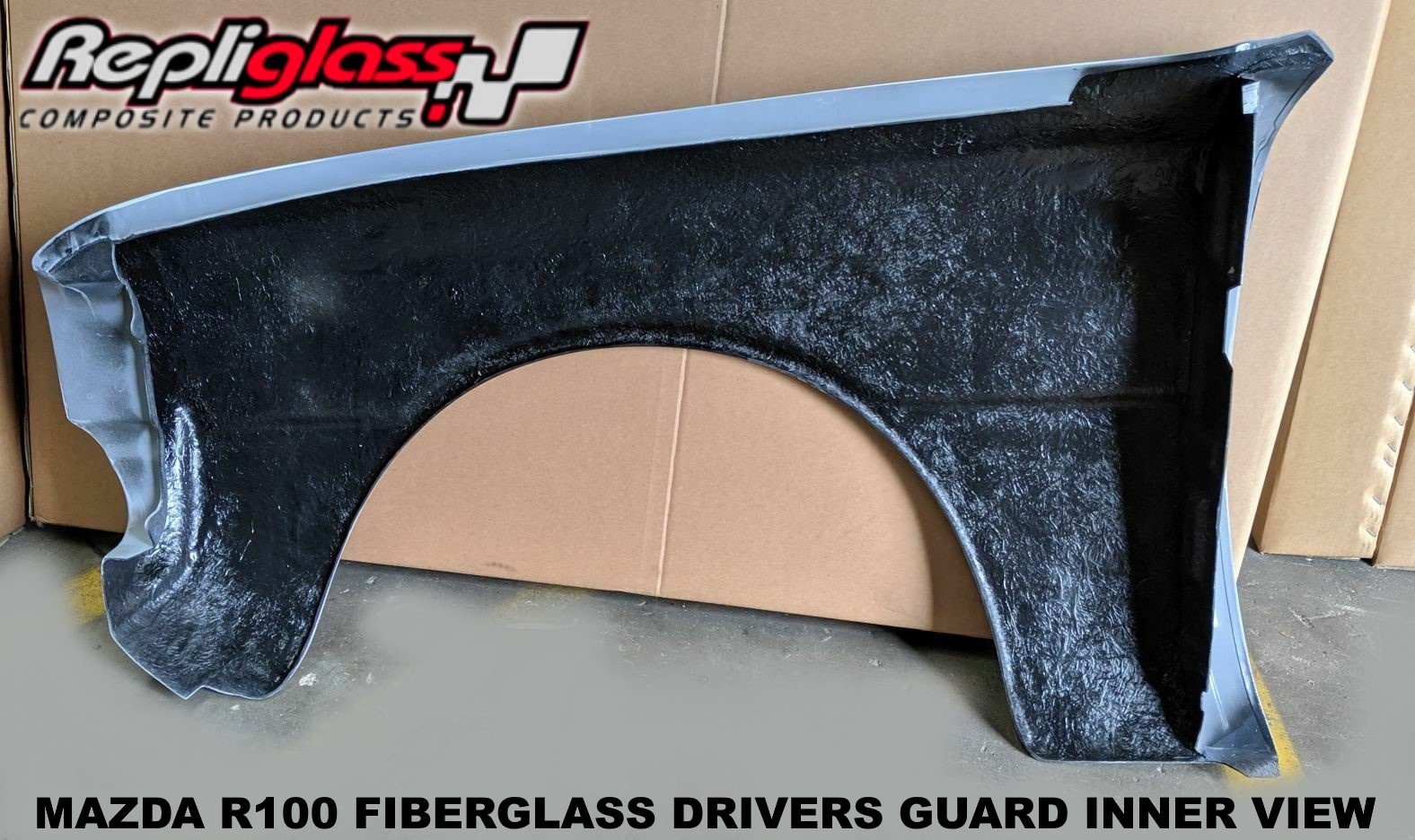 MAZDA R100 FAMILIA ROTARY FIBREGLASS FRONT MUD GUARD DRIVERS SIDE ...