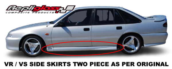 HOLDEN COMMODORE VR / VS SEDAN CLUB STYLE SIDE SKIRTS TWO PIECE AS PER ...