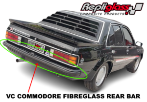 HOLDEN COMMODORE VB / VC FIBERGLASS REAR BUMPER BAR WITH END CAPS ...