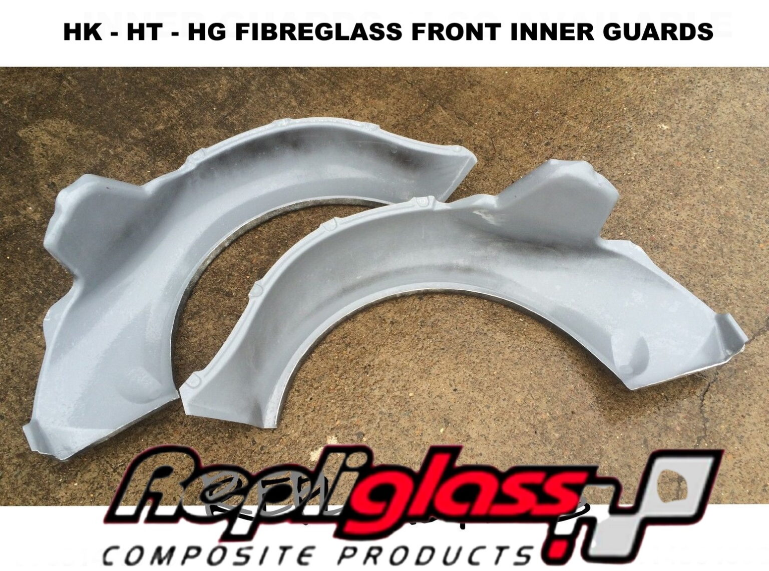 HOLDEN HK - HT - HG FRONT FENDER GUARD INNERS IN FIBREGLASS TO SUIT ...