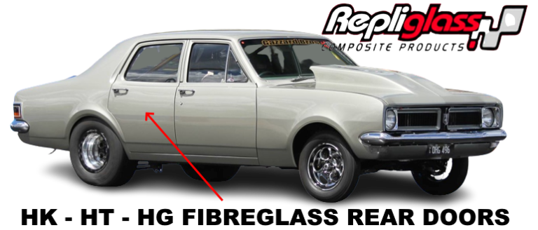 HOLDEN HK / HT / HG SEDAN REAR FIBREGLASS DRAG RACE DOORS LIGHT WEIGHT ...