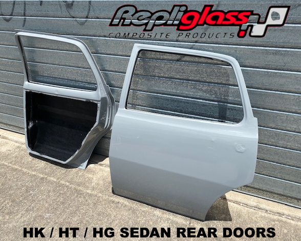 HOLDEN HK / HT / HG SEDAN REAR FIBREGLASS DRAG RACE DOORS LIGHT WEIGHT ...