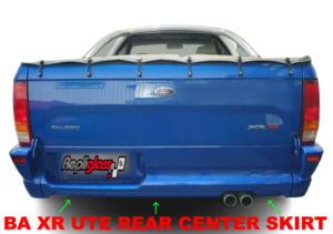 FORD FALCON BA UTE XR6 XR8 REAR CENTER LOWER SKIRT SPOILER – Repliglass ...