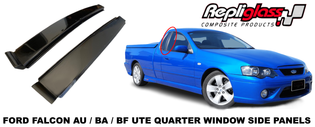 FORD FALCON AU / BA / BF UTE QUARTER WINDOW OUTER COVERS (pair) 1998 to ...