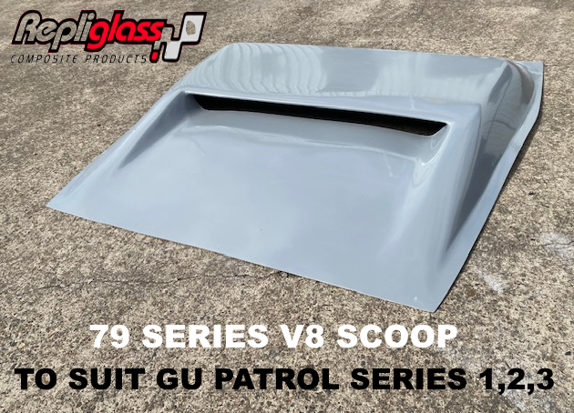 NISSAN PATROL GU SERIES 1, 2, 3 BONNET SCOOP 79 SERIES V8 STYLE SCOOP ...