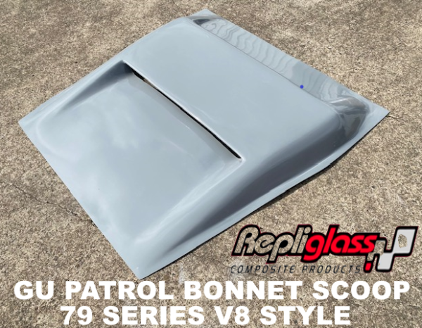 NISSAN PATROL GU SERIES 1, 2, 3 BONNET SCOOP 79 SERIES V8 STYLE SCOOP ...