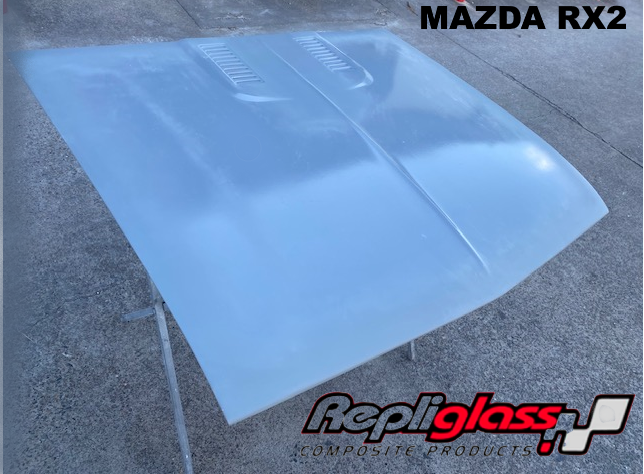 MAZDA RX2 CAPELLA BONNET FULL FIBERGLASS MOUNTS AS PER FACTORY ...