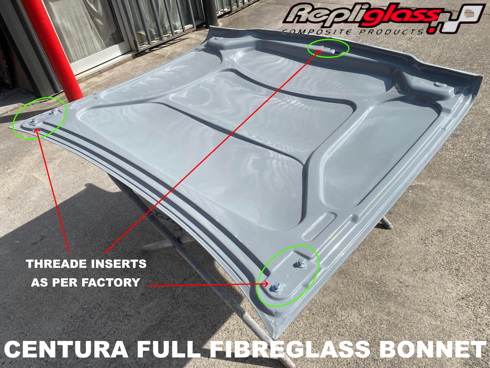 VALIANT CENTURA KB - KC FULL FIBREGLASS BONNET MOUNTS AS PER FACTORY ...