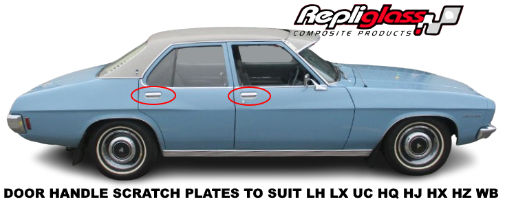 HOLDEN DOOR HANDLE SCRATCH PADS TO SUIT LH LX UC HQ HJ HX HZ SEDAN ...