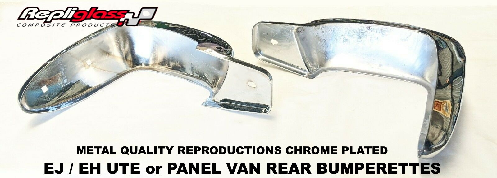 HOLDEN EJ EH UTE VAN PANELVAN METAL REAR BUMPER BAR BUMPERETTES PAIR ...
