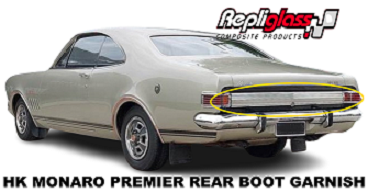 HOLDEN HK PREMIER AND MONARO COUPE GTS ALUMINIUM BOOT MOULD GARNISH ...
